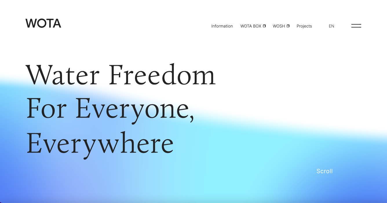 WOTA株式会社 | Water freedom for Everyone,Everywhere | BRIK GALLERY - 国内最大規模のWebデザインやコンテンツの参考になるWeb ...